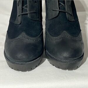 Sperry | Shoes | Sperry Emory Wingtip Ankle Boots Suede Oxford Black ...